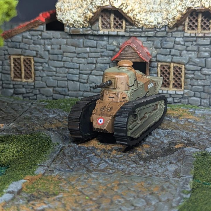 3D Printable Light Tank Renault FT-17 (France, 1917-1945) by Wargame3d