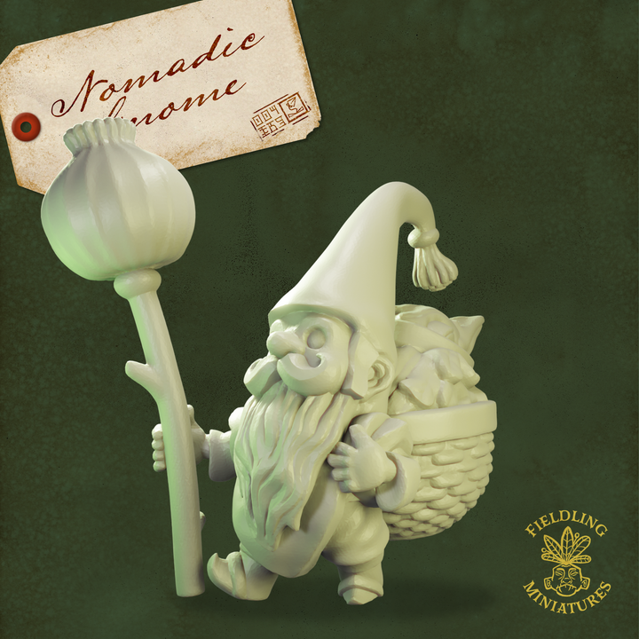 3D Printable Nomadic Gnome carrying Baby Bird - Gnome Ranger by Tine ...
