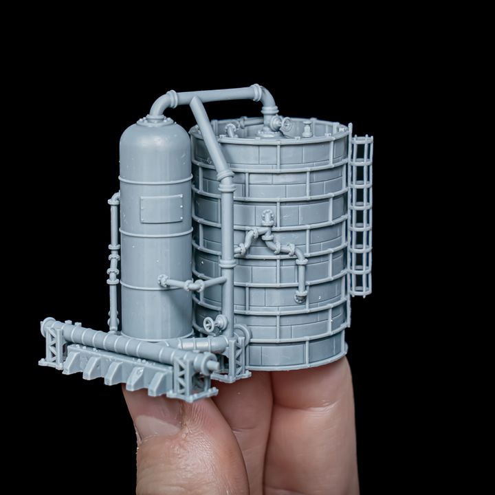 3D Printable Industrial Oil Tanks by The Lazy Forger