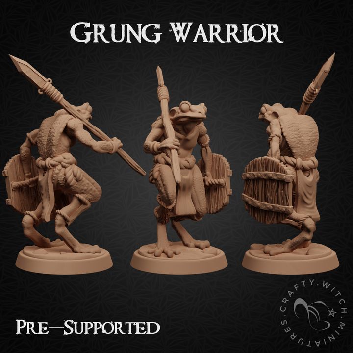 3D Printable Grung Warrior by Crafty Witch Miniatures