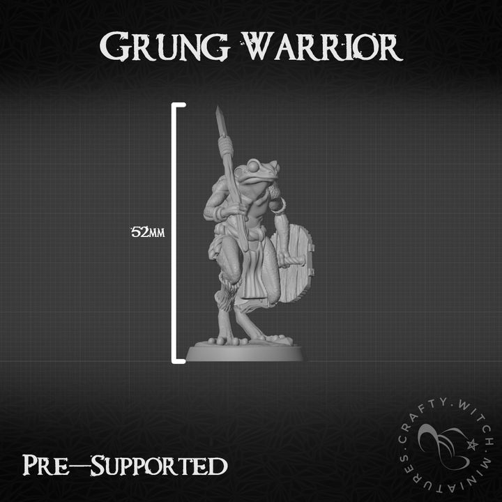 3D Printable Grung Warrior by Crafty Witch Miniatures