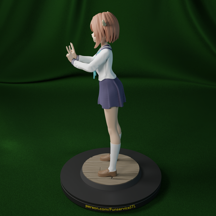3D Printable Deer meme anime girl by FunserviceSTL