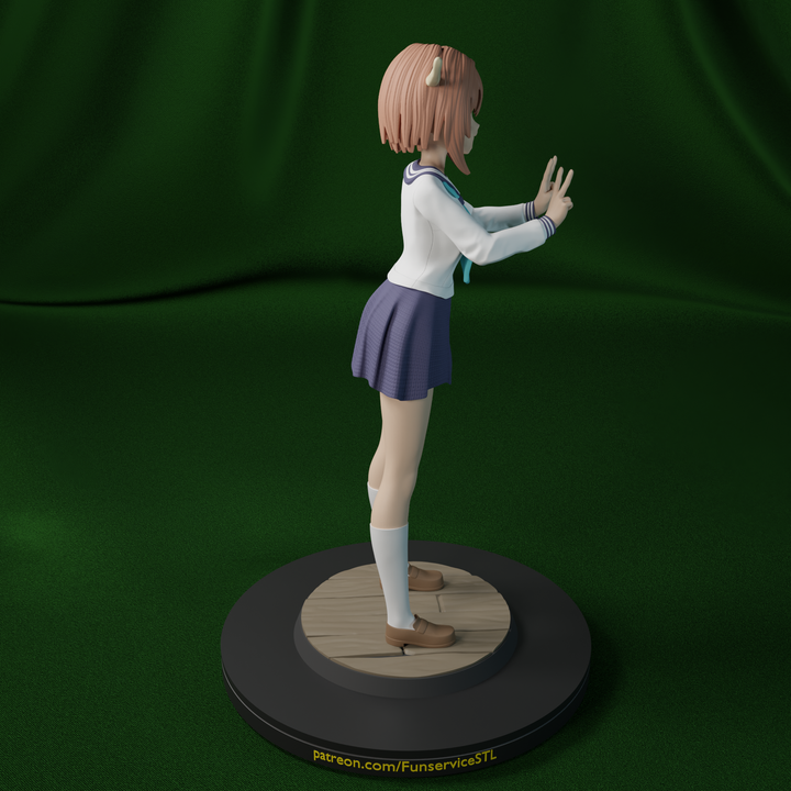 3D Printable Deer meme anime girl by FunserviceSTL
