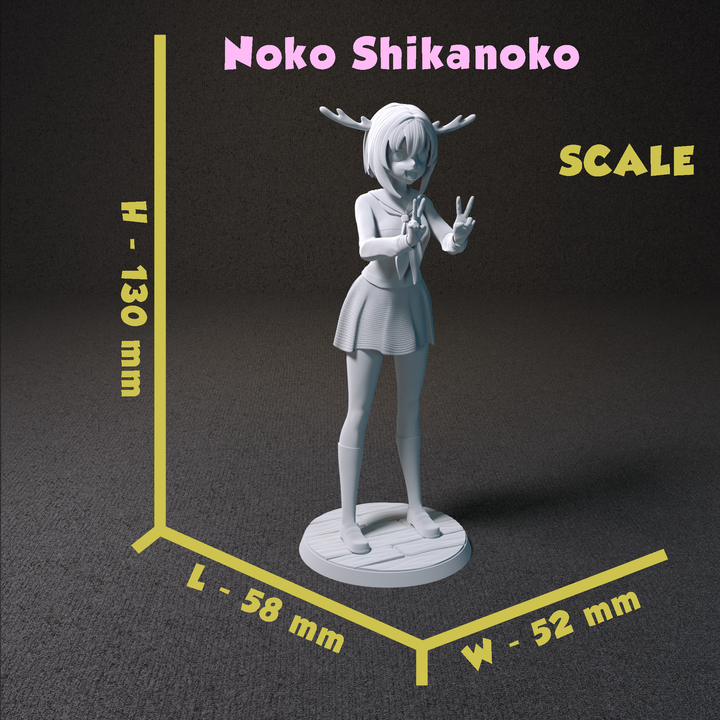 3D Printable Deer meme anime girl by FunserviceSTL