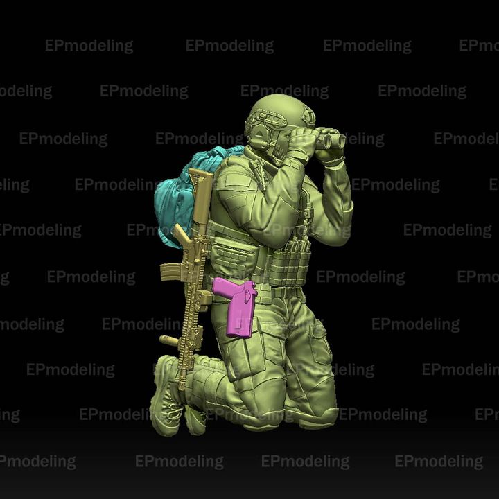 3D Printable US RANGER SOLDIER by Dmitrii Tishchenkov