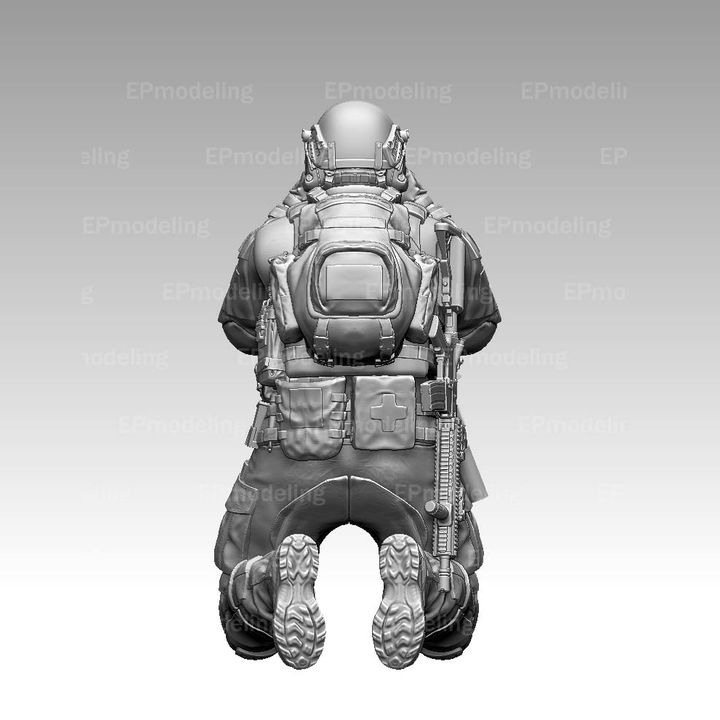 3D Printable US RANGER SOLDIER by Dmitrii Tishchenkov