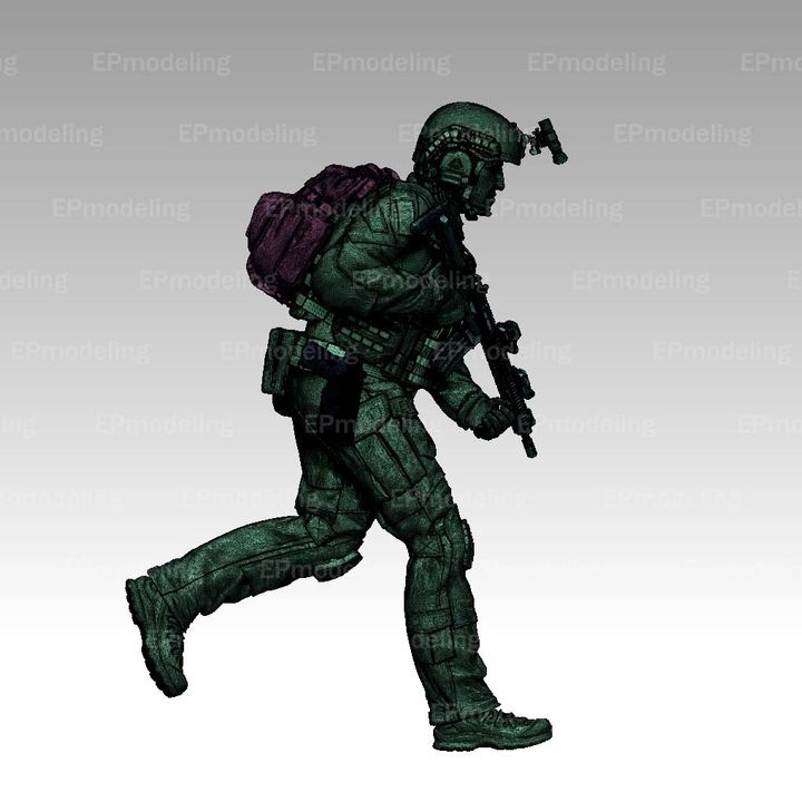 3D Printable US RANGER SOLDIER by Dmitry Tishchenkov