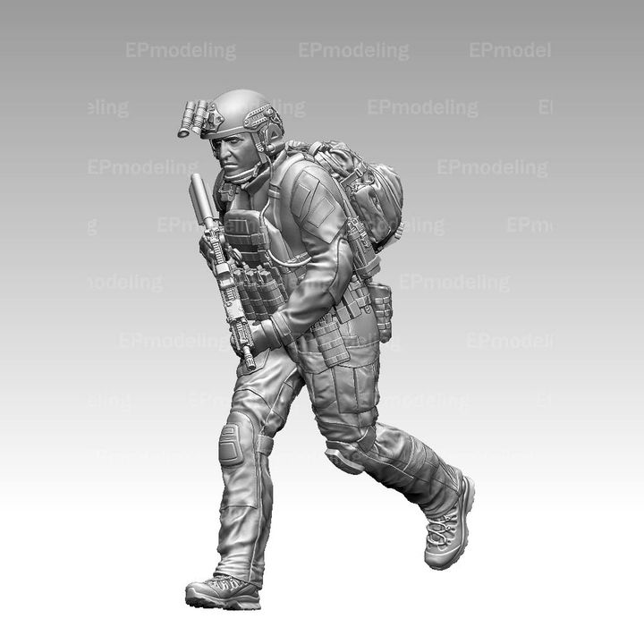 3D Printable US RANGER SOLDIER by Dmitry Tishchenkov