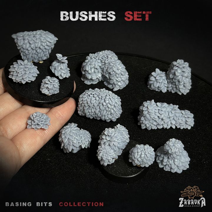 3D Printable Bushes - Basing Bits (Plants) by Zabavka Workshop