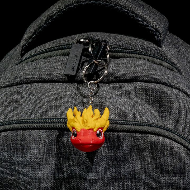 3D Printable Baby Fire Dragon Keychain by Stlflix