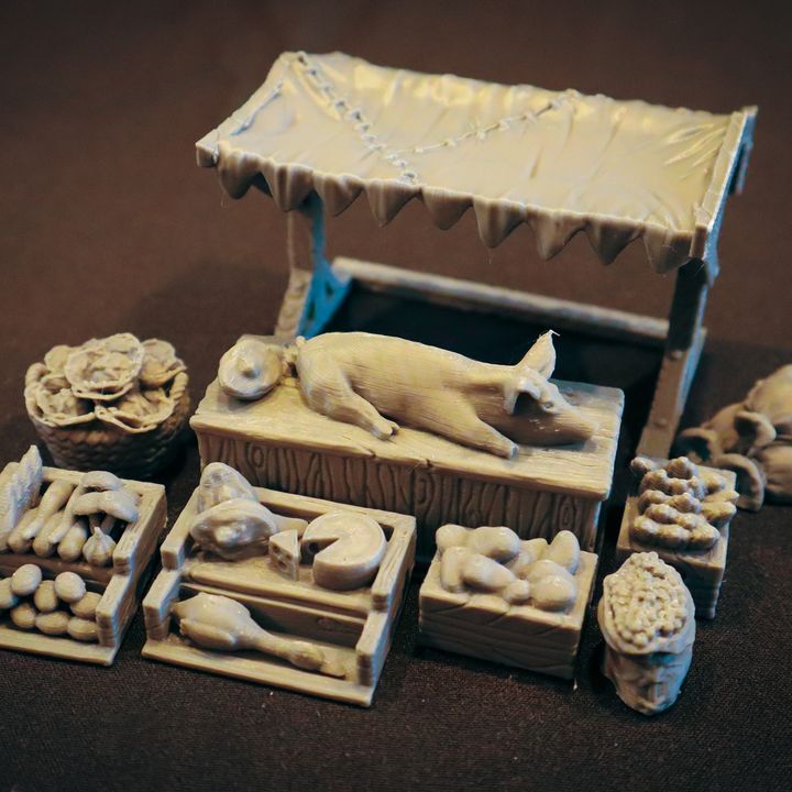 3D Printable Market Items by Black Scrolls Games