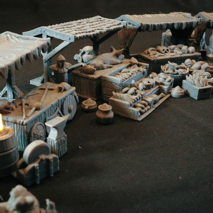 3D Printable Market Items by Black Scrolls Games