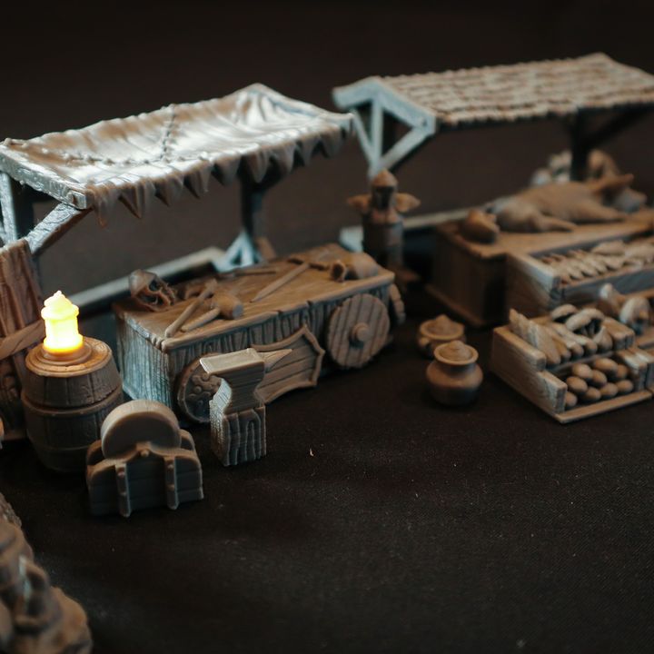 3D Printable Market Items by Black Scrolls Games
