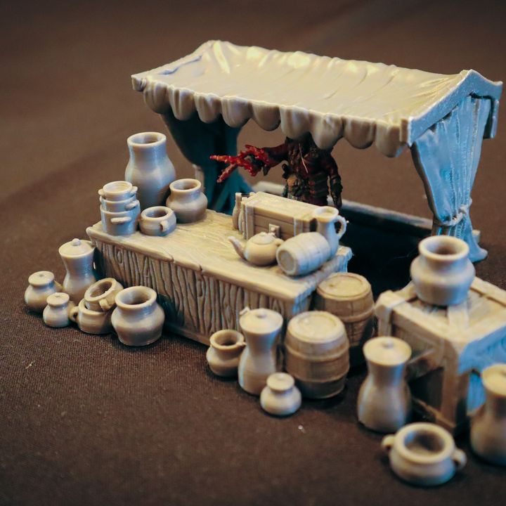 3D Printable Market Items by Black Scrolls Games