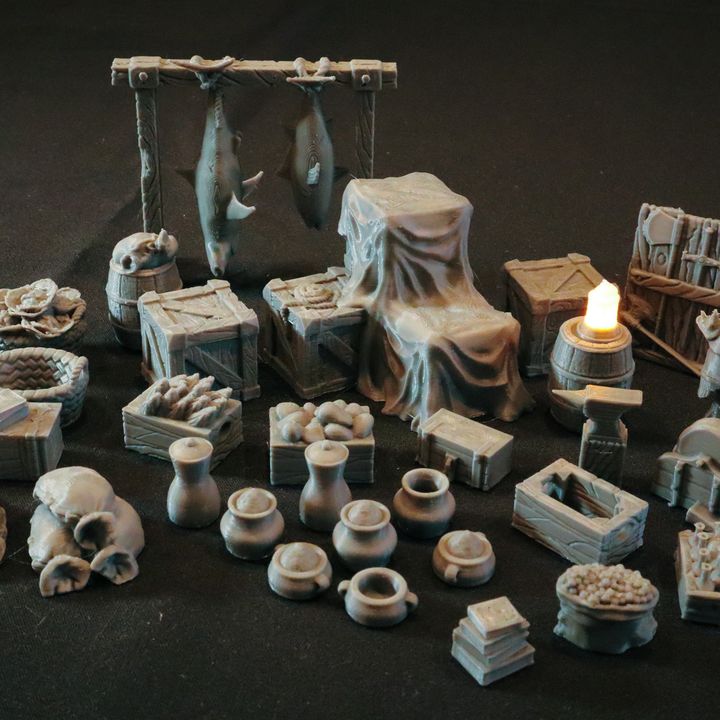 3D Printable Market Items by Black Scrolls Games