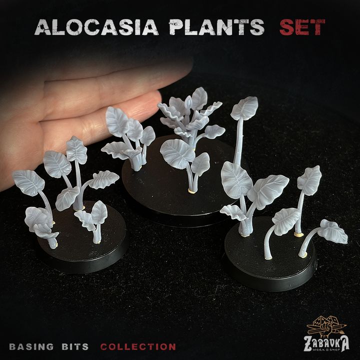 3D Printable Alocasia Plants - Basing Bits (Plants) by Zabavka Workshop