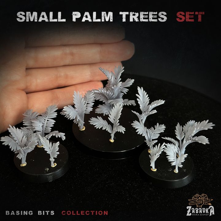 3D Printable Small Palm Trees - Basing Bits (Plants) by Zabavka Workshop