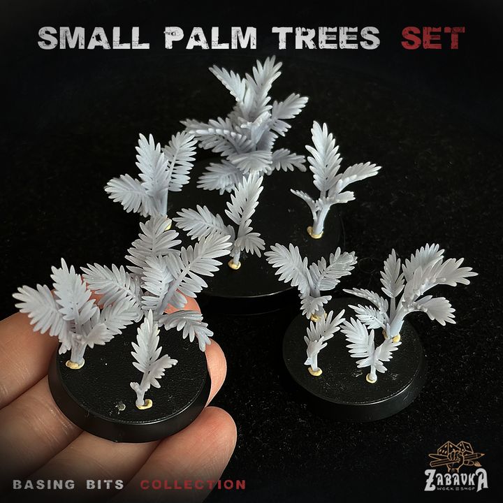 3D Printable Small Palm Trees - Basing Bits (Plants) by Zabavka Workshop