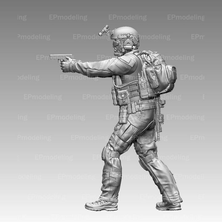 3D Printable US RANGER SOLDIER by Dmitrii Tishchenkov