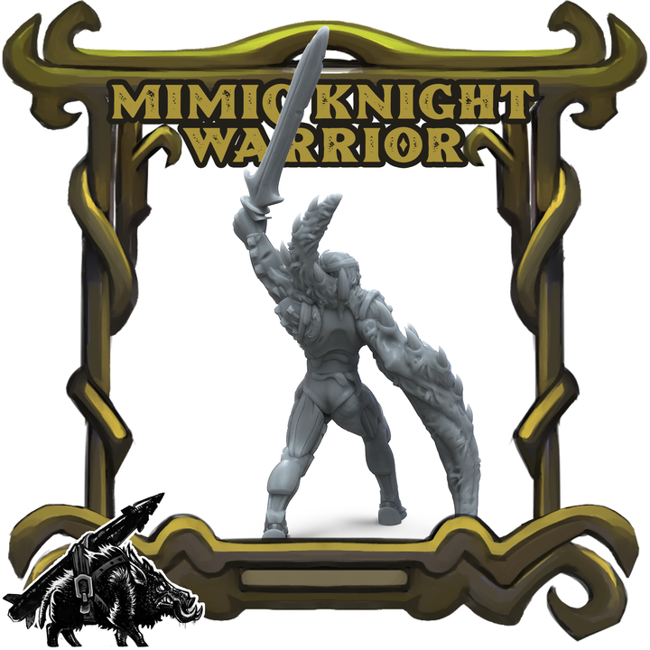 3D Printable Mimic Knight Warrior by RocketPigGames