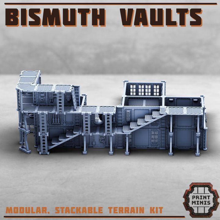 3D Printable Bismuth Vaults Kit by Print Minis