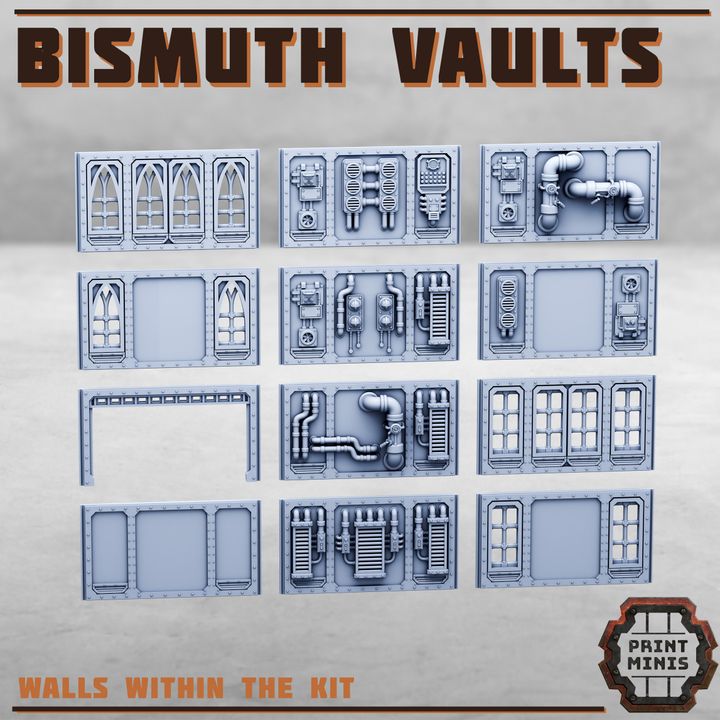 3D Printable Bismuth Vaults Kit by Print Minis