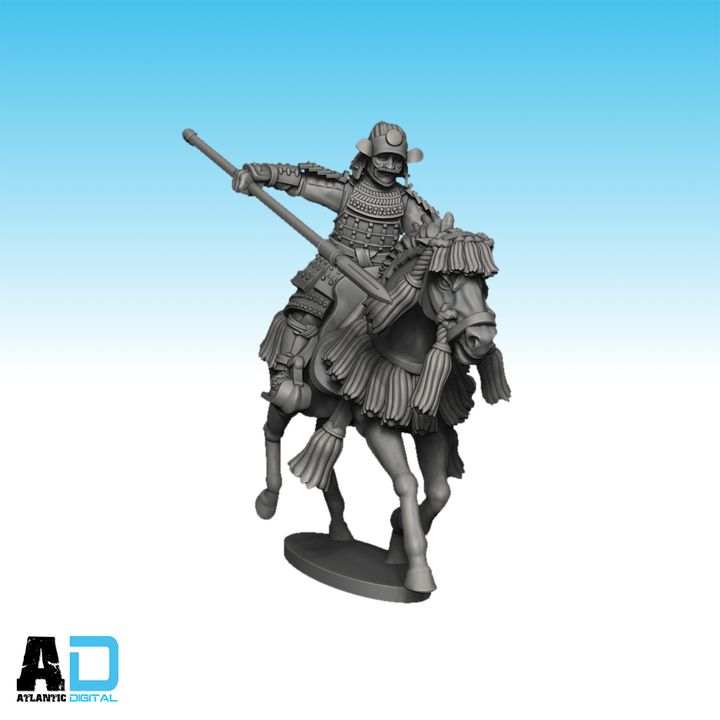 3D Printable Samurai Yari Cavalry by Wargames Atlantic