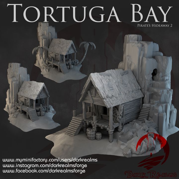 3D Printable Dark Realms - Tortuga Bay - Pirates Hideaway 2 by Dark ...