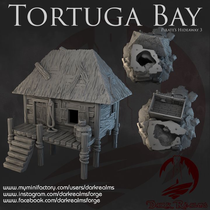 3D Printable Dark Realms - Tortuga Bay - Pirates Hideaway 3 by Dark ...