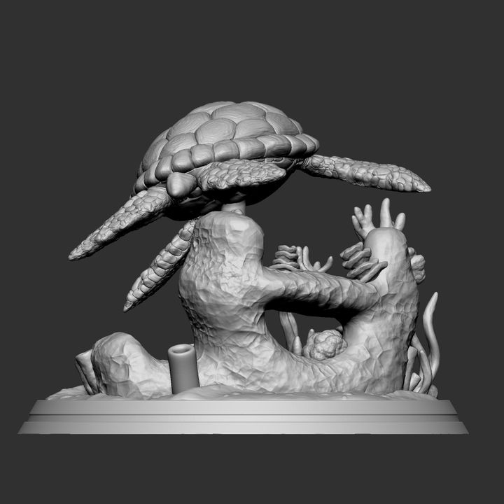 3D Printable Green sea turtle by YD STUDIO