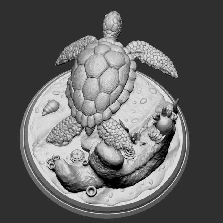 3D Printable Green sea turtle by YD STUDIO