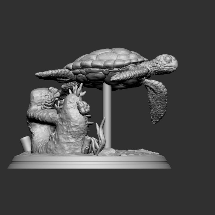 3D Printable Green sea turtle by YD STUDIO