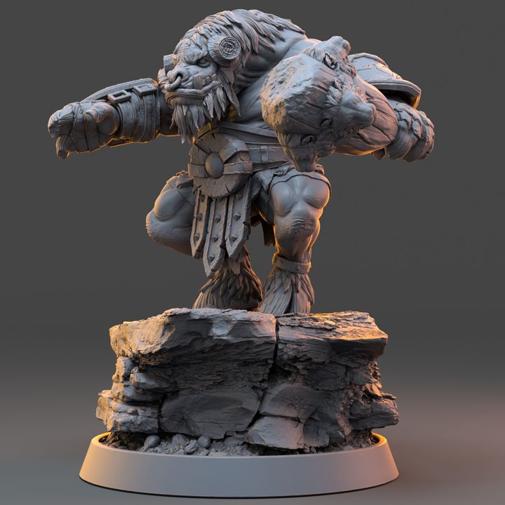 3D Printable Draknar Bonecrusher - The Ironmane Minotaurs of Emberhold ...
