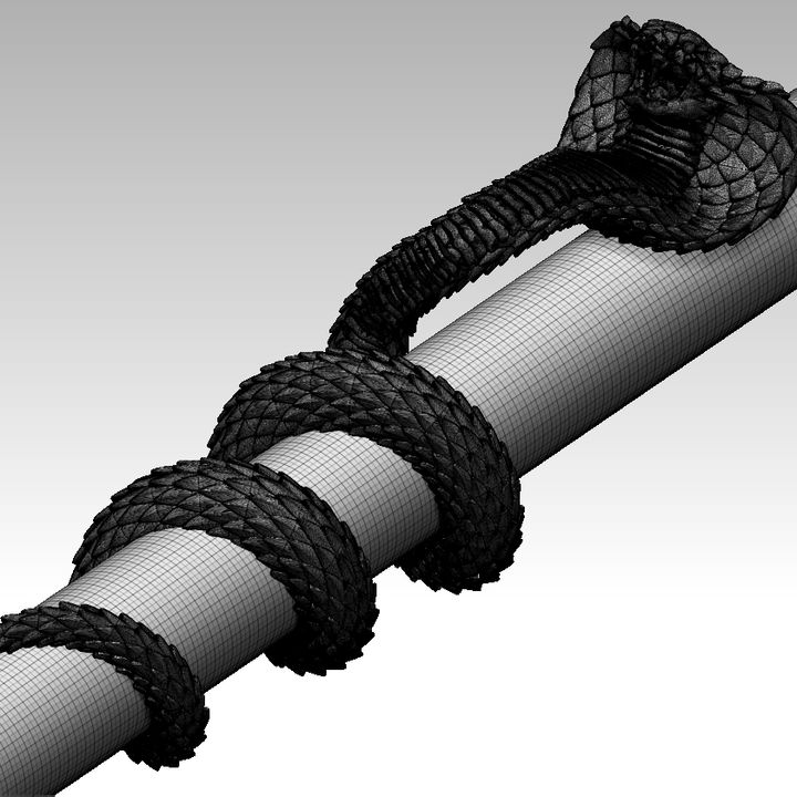 3D Printable cobra snake by Dmitry Tishchenkov