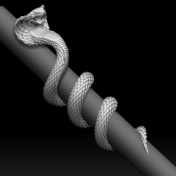 3D Printable cobra snake by Dmitry Tishchenkov
