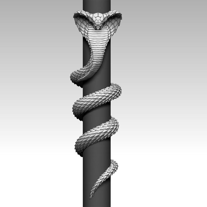 3D Printable cobra snake by Dmitry Tishchenkov