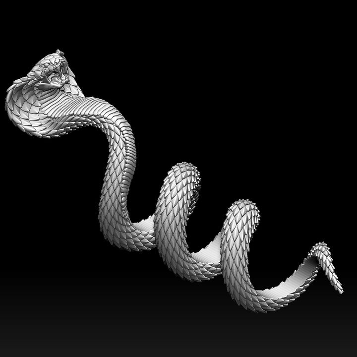 3D Printable cobra snake by Dmitry Tishchenkov