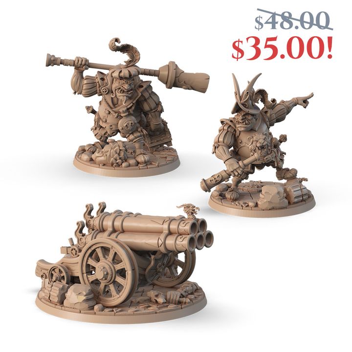 3D Printable Ogre Cannoneers set by Signum Workshop