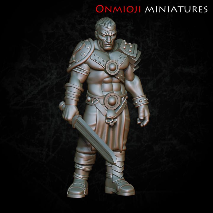 3D Printable Barbarian with sword by Stanislav Kuznetsov