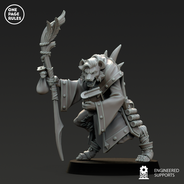 3D Printable Quest - Beastmen Wizard by One Page Rules