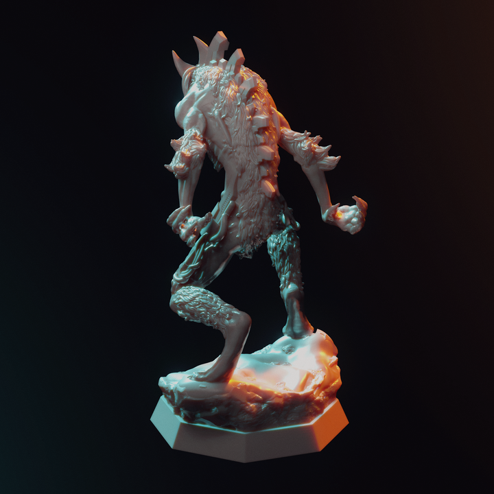 3D Printable Mutant Wolf Minion A - S01E01 - 32mm by Metal Quest
