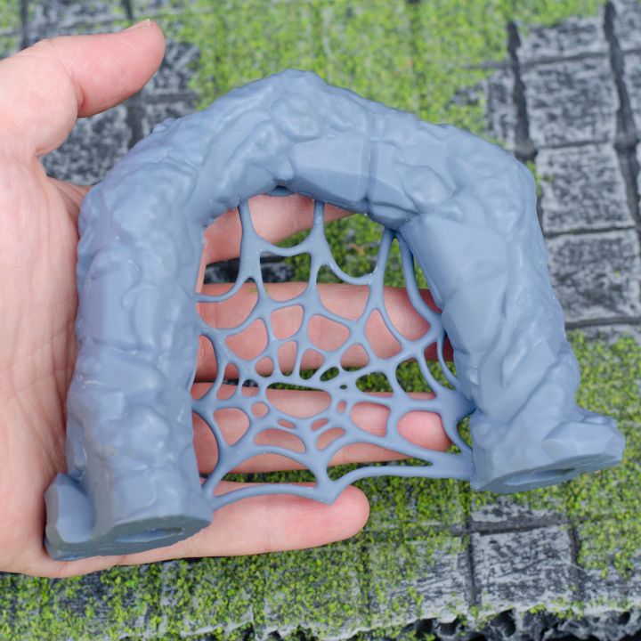 3D Printable Spooky Spider Cave Terrain - Archway & Rocks with webbed ...