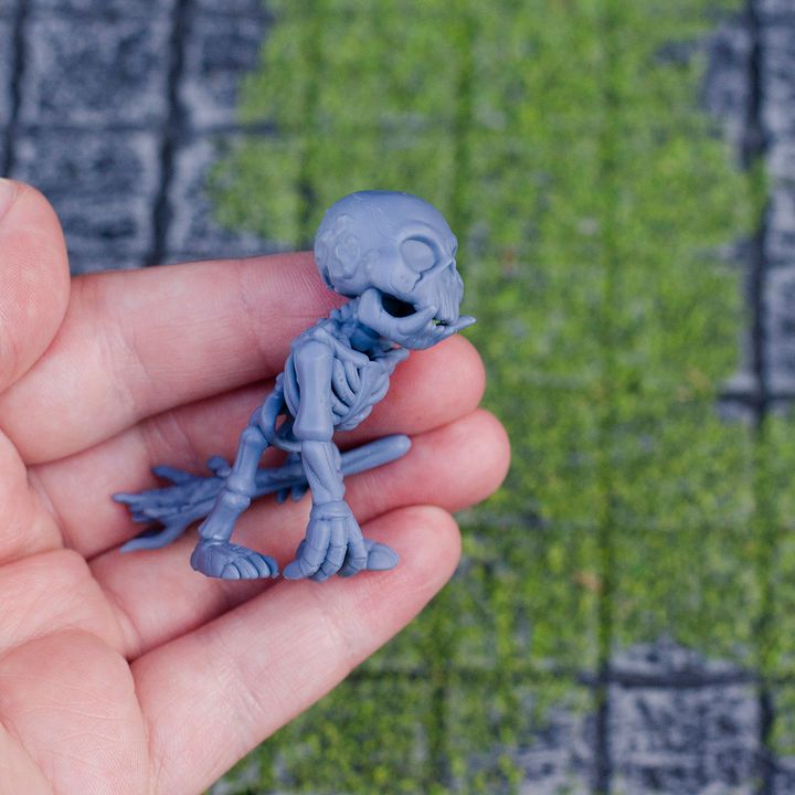3D Printable Hulking Undead - 3-Pack of Tusked Cave Skeletons by Found ...