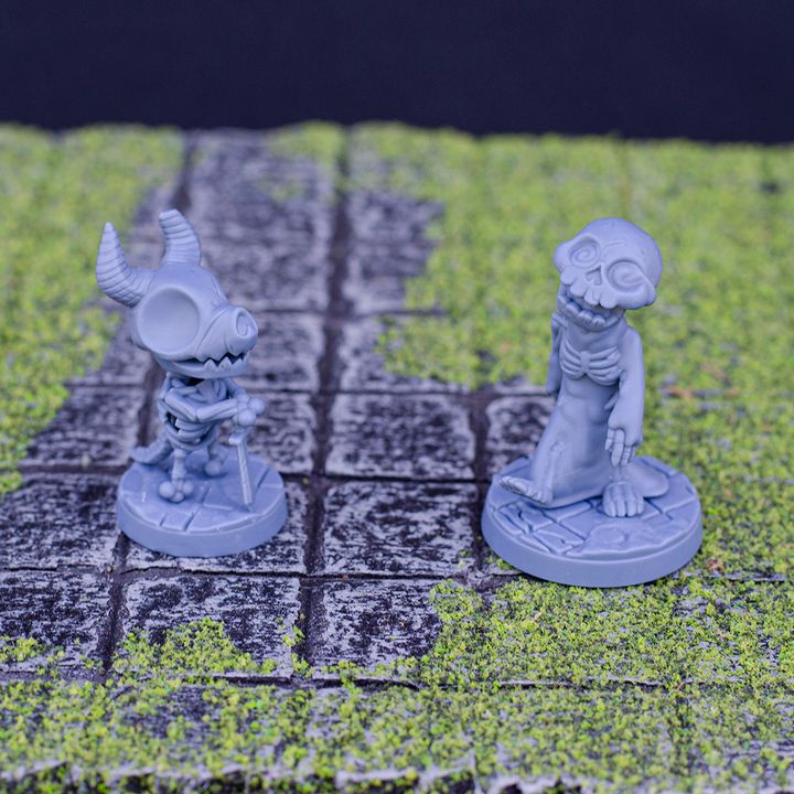 3D Printable Spooky Dungeon 25mm/32mm Tile Bases & Disassembled ...