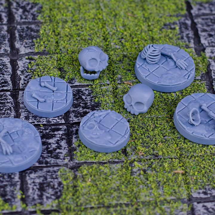 3D Printable Spooky Dungeon 25mm/32mm Tile Bases & Disassembled ...