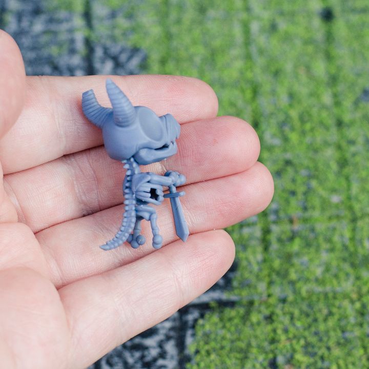 3D Printable Spooky Skeleton Kobolds - 4 Little Guys for your dungeon ...