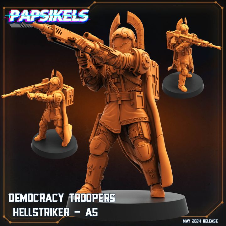 3D Printable DEMOCRACY TROOPERS HELLSTRIKERS SET - 1 by PAPSIKELS ...