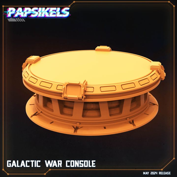 3D Printable GALACTIC WAR CONSOLE PROPS SET by PAPSIKELS MINIATURES