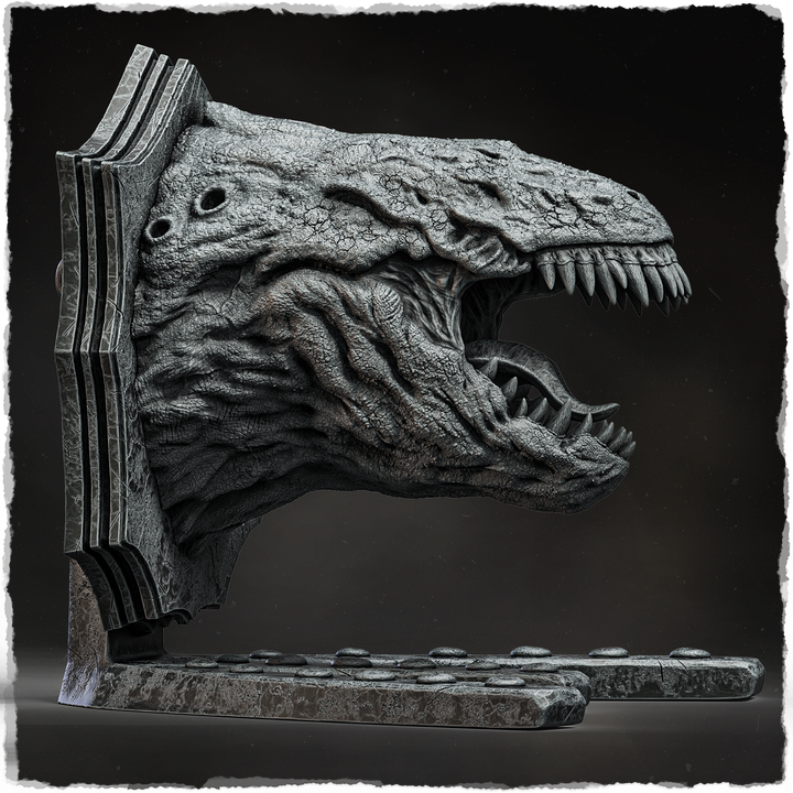 3D Printable Ghoul head trophy by Evox Arts