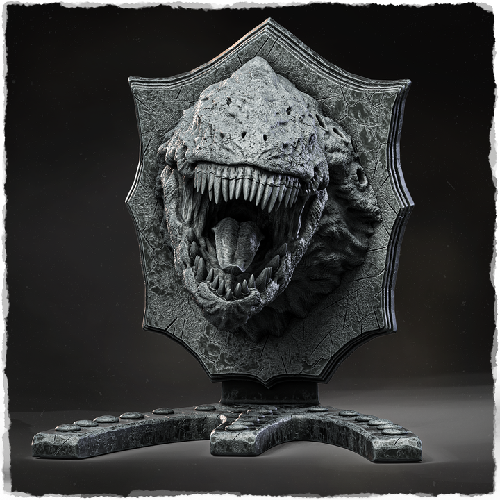 3D Printable Ghoul head trophy by Evox Arts